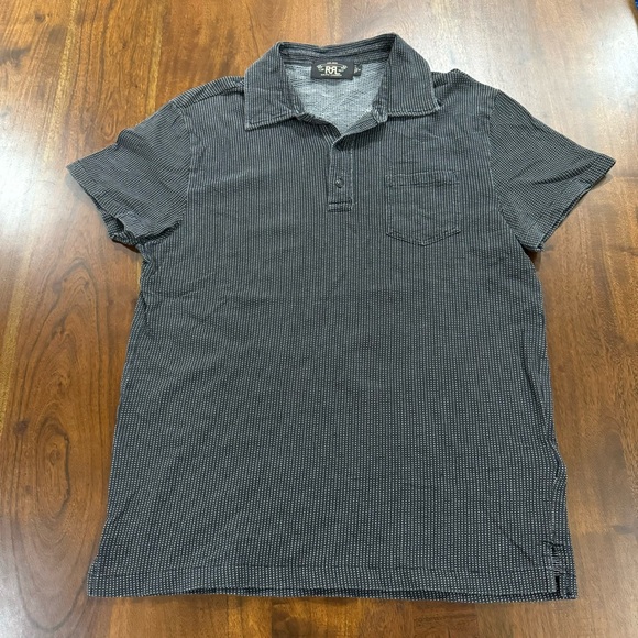 Ralph Lauren Double RL | Shirts | Ralph Lauren Double Rl Rrl Mens Gray Polo Shirt Pocket Size ...